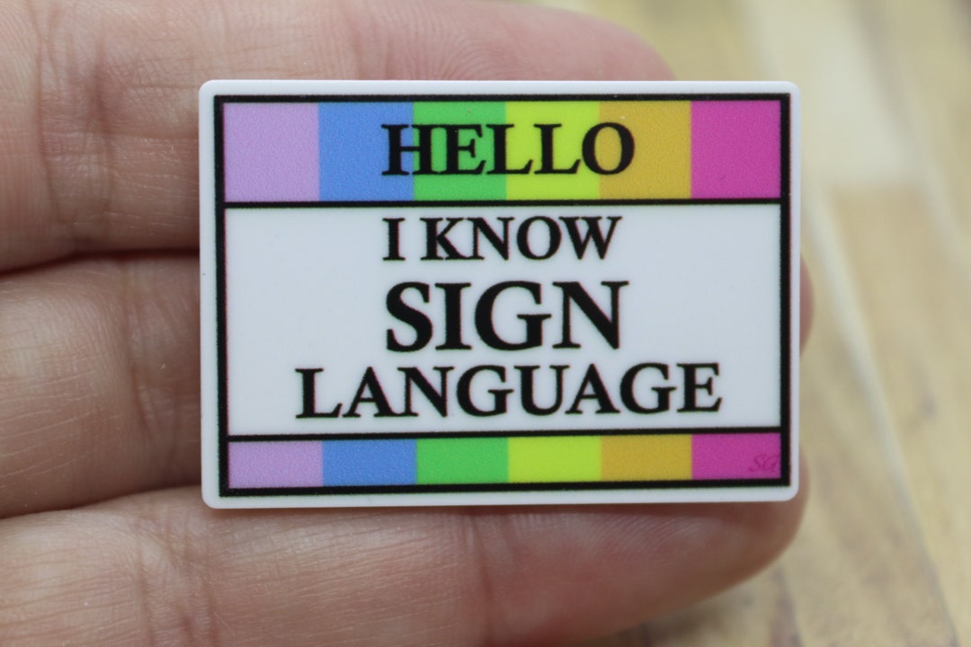 Hello I Know Sign Language Badge - Etsy