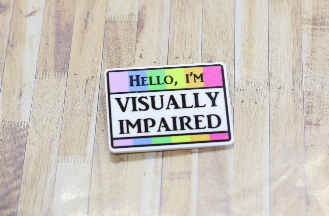Hello I'm Visually Impaired Badge - Etsy