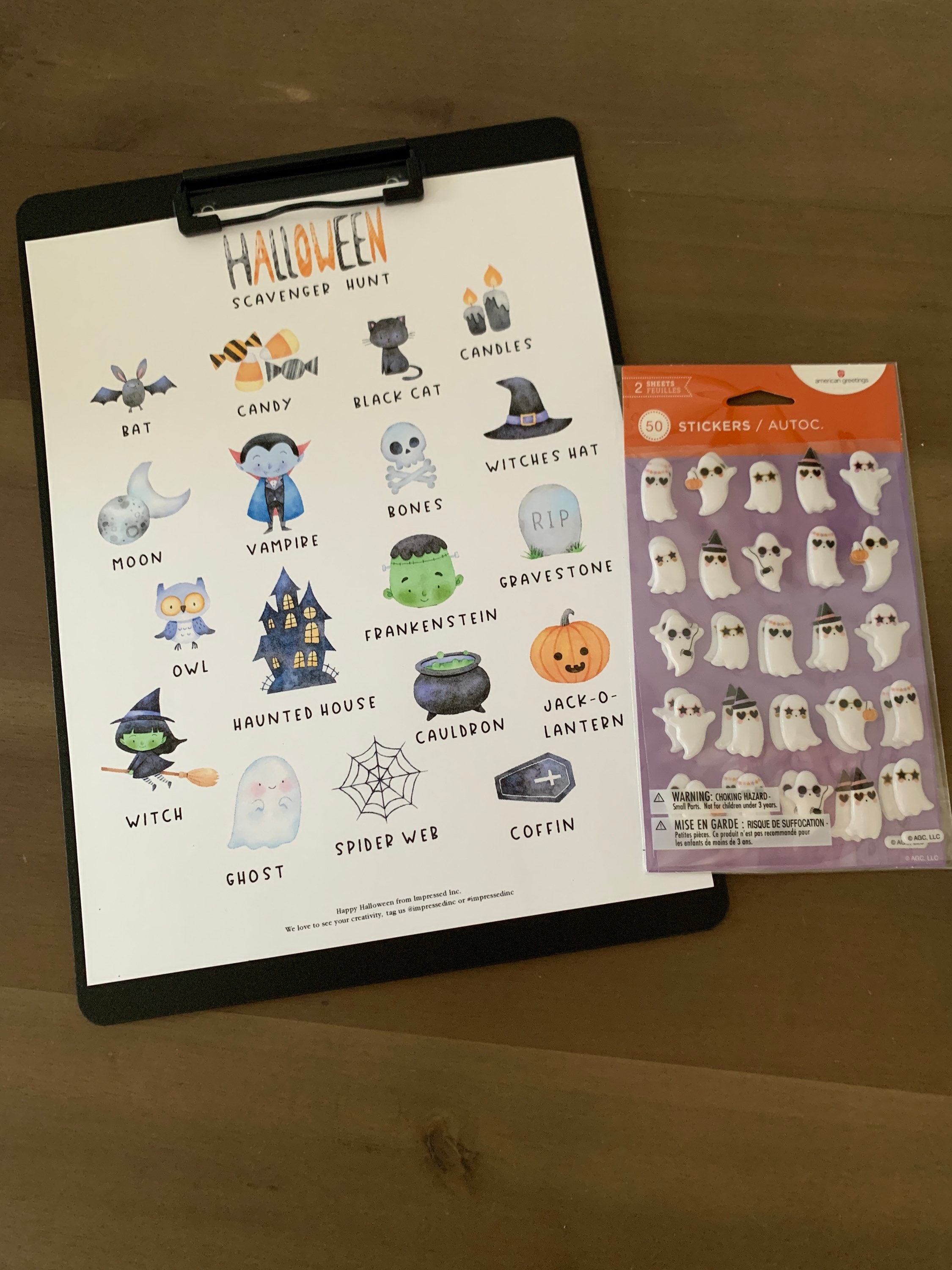 Halloween Scavenger Hunt Digital Download Toddler Game or - Etsy