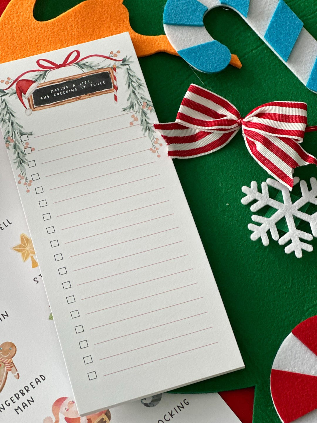 Making a List, and Checking It Twice, Christmas Holiday Notepad - Etsy