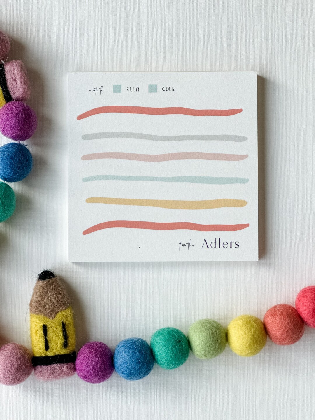 Parent Notepad for Daycare or School | Pastel Rainbow Stripe - Etsy