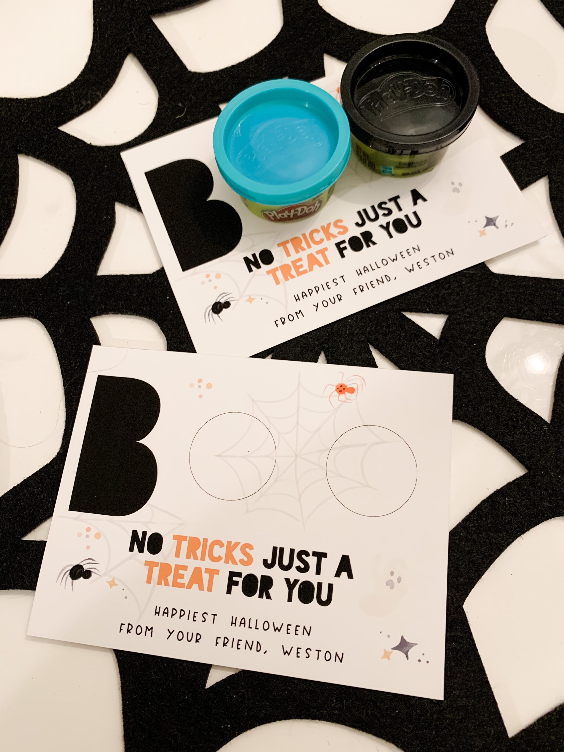 Printable BOO Halloween Playdoh Favor/treat Cards - Etsy