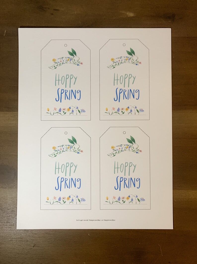 Instant Some Hoppy Spring, Printable Gift Tags, Digital Download - Etsy