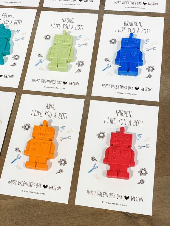 Personalized I Like You a Bot Printable Valentines or Party | Etsy