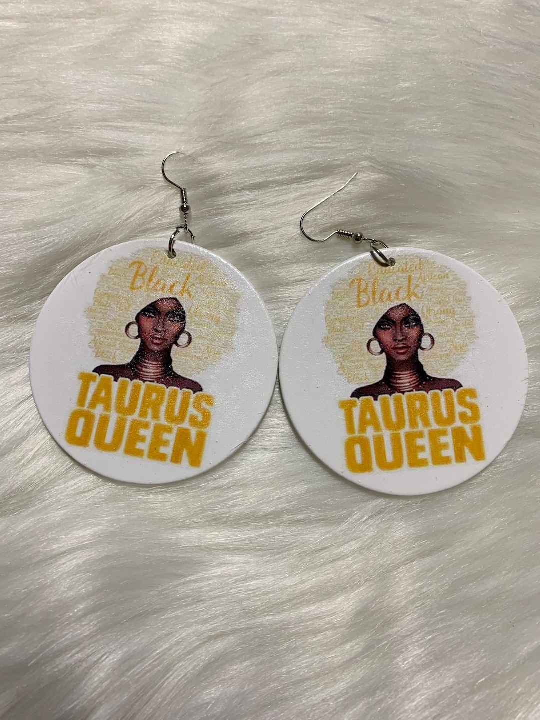 Taurus Queen/african Wood Earrings for Women/melanin Ethnic Queen Black ...