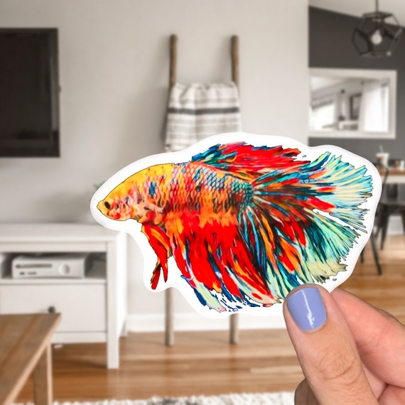 Betta Fish Sticker Laptop Water Bottle Hydroflask Cute | Etsy