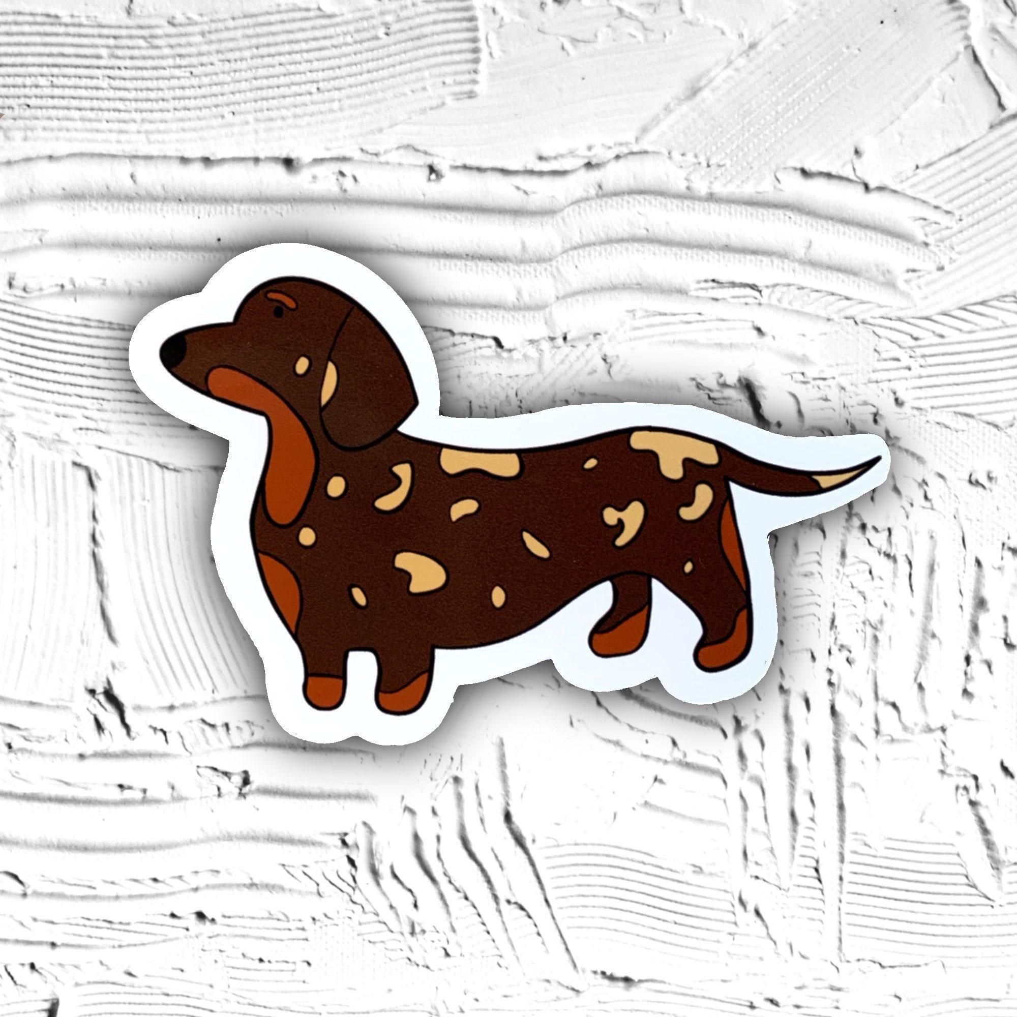 Chocolate Dapple Dachshund Sticker for Laptops Water Bottles | Etsy