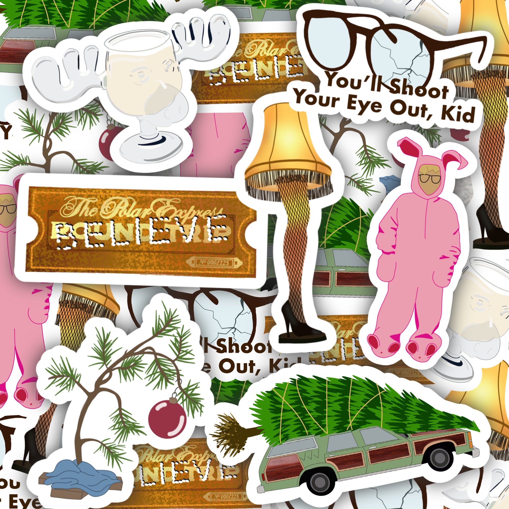 Christmas Movie Sticker Pack A Christmas Story Charlie | Etsy