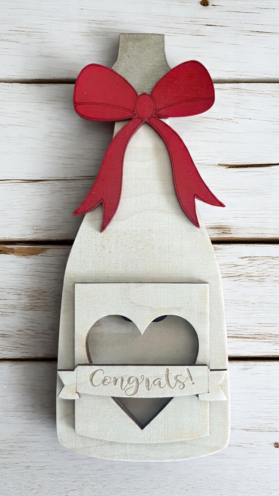Personalized Champagne Bottle Gift Card Holder, Champagne Congrats Gift ...
