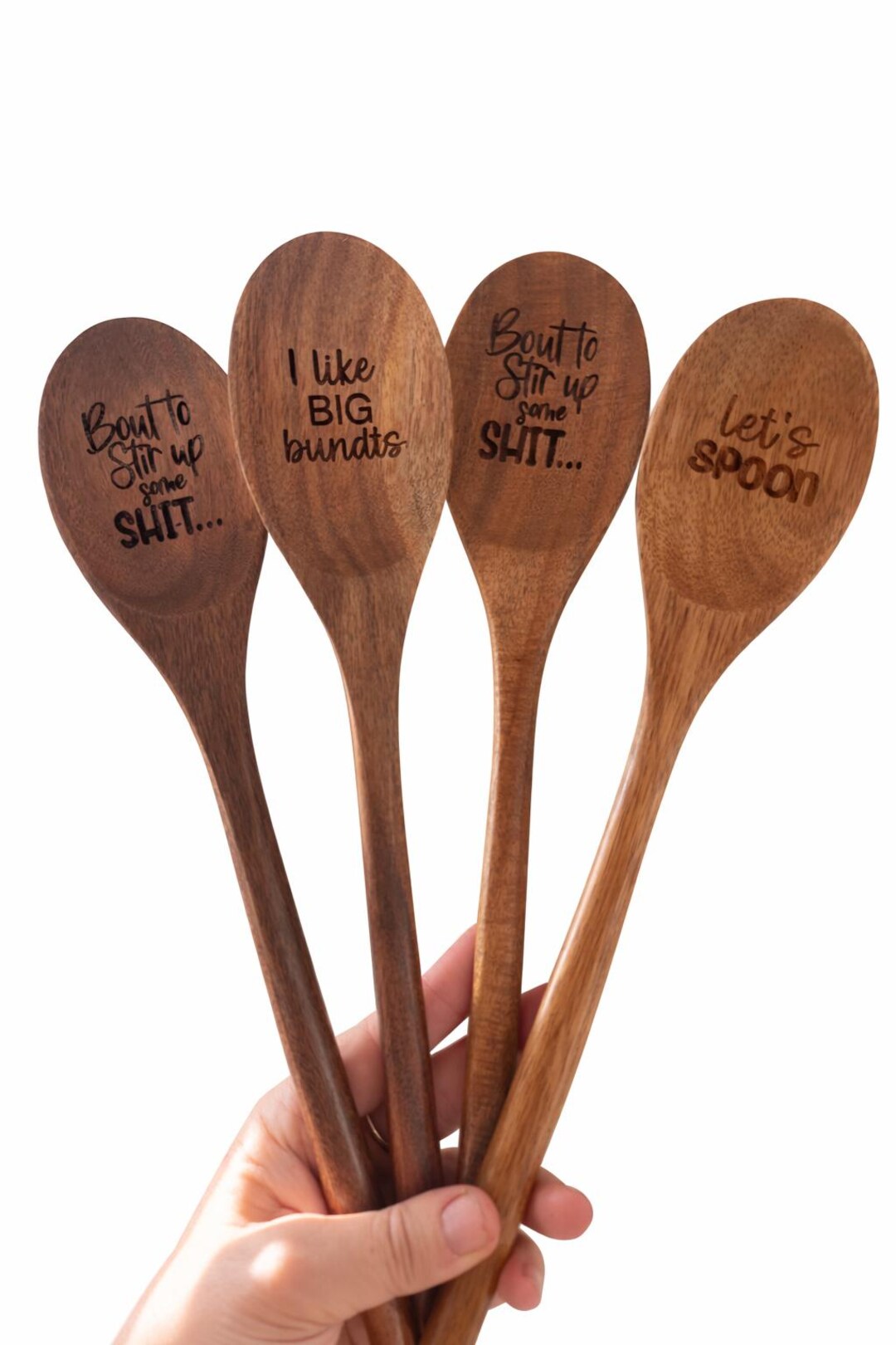 Funny Engraved Wooden Spoons — “let’s Spoon” “bout to Stir up Some Sh*t ...