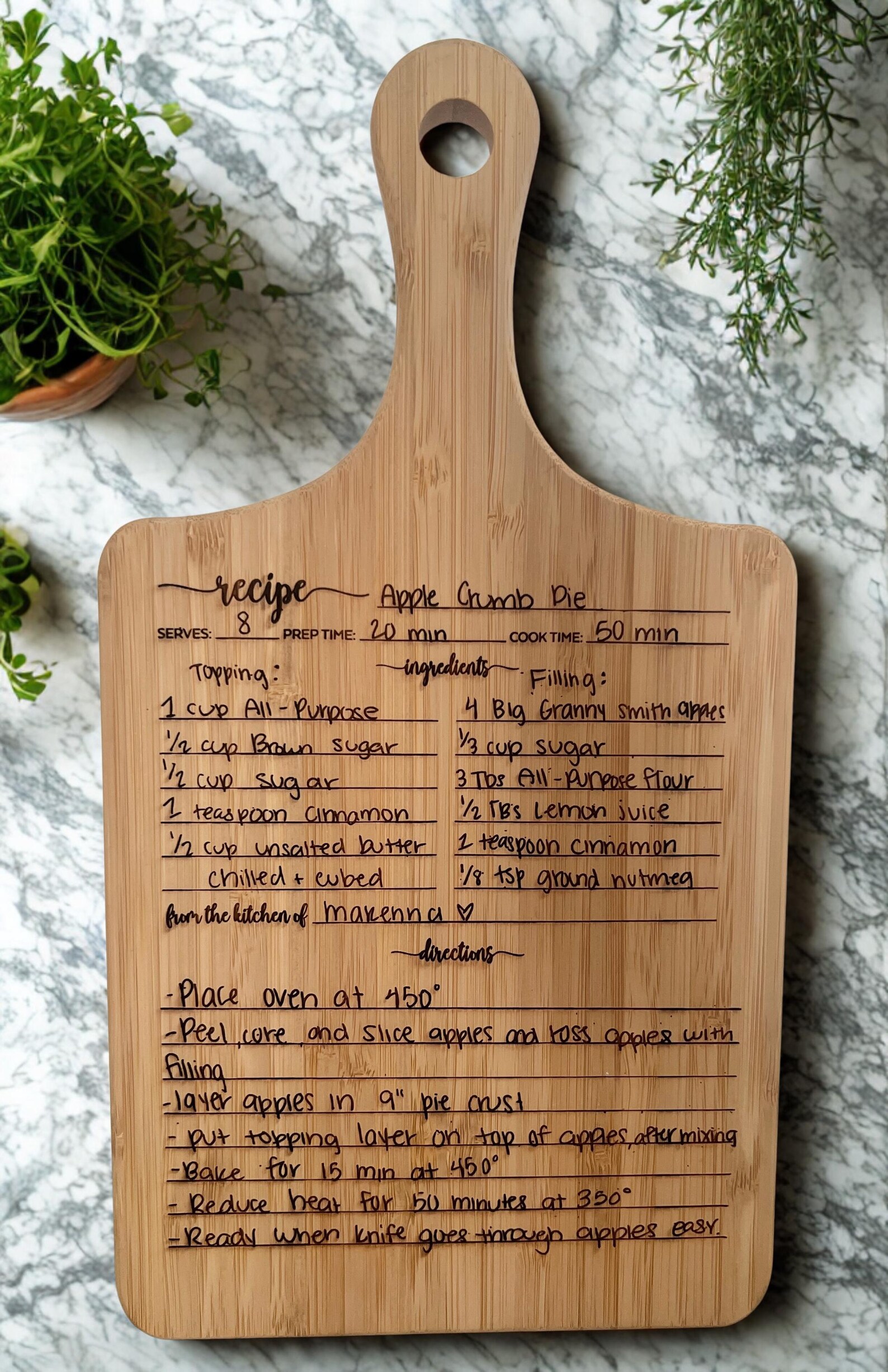 Personalized Recipe Cutting Board, Handwritten Family Recipe Engraved ...