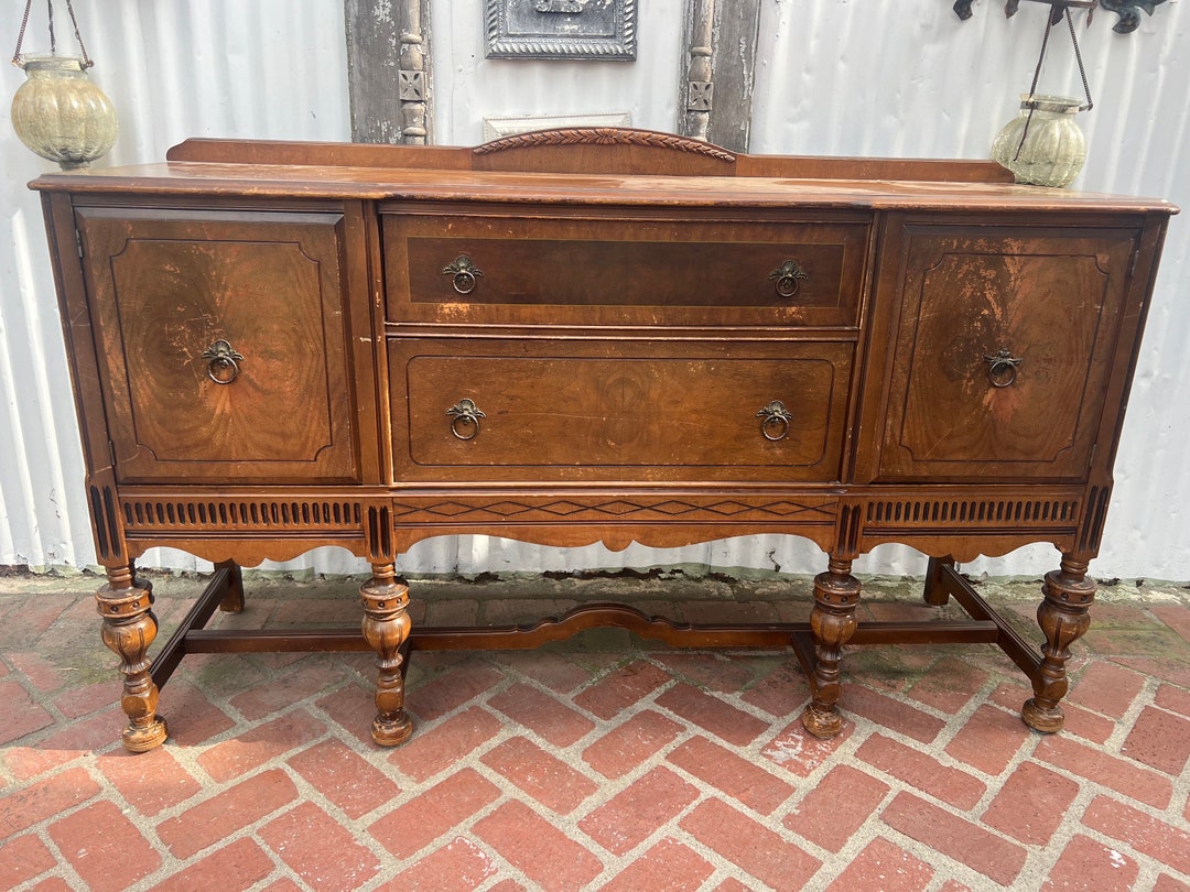 CUSTOMIZE ME Rare 1900s Jacobean Buffet, Cabinet, Side Table, Sideboard ...
