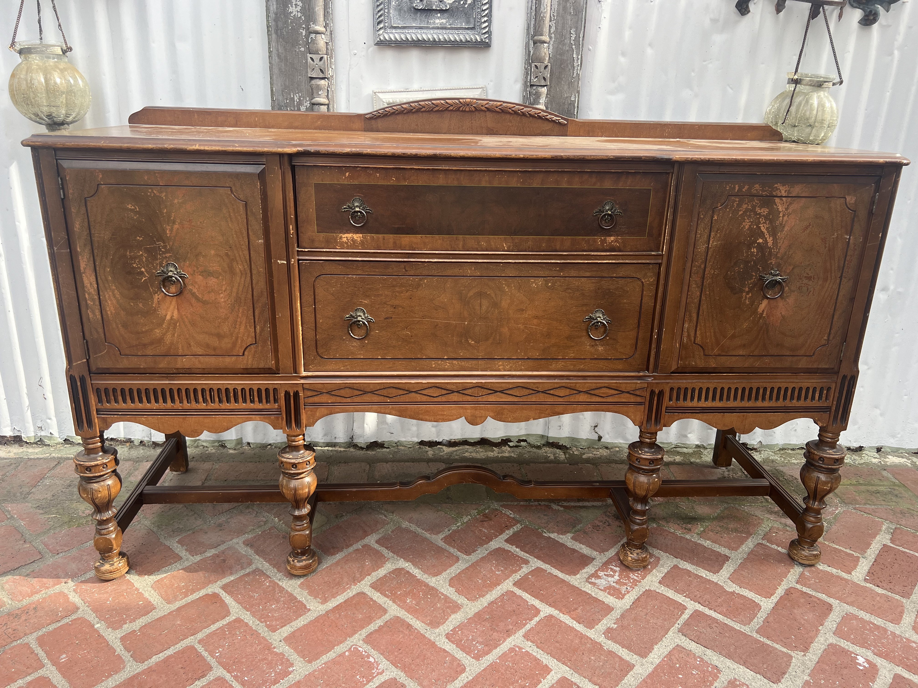 CUSTOMIZE ME Rare 1900s Jacobean Buffet, Cabinet, Side Table, Sideboard ...