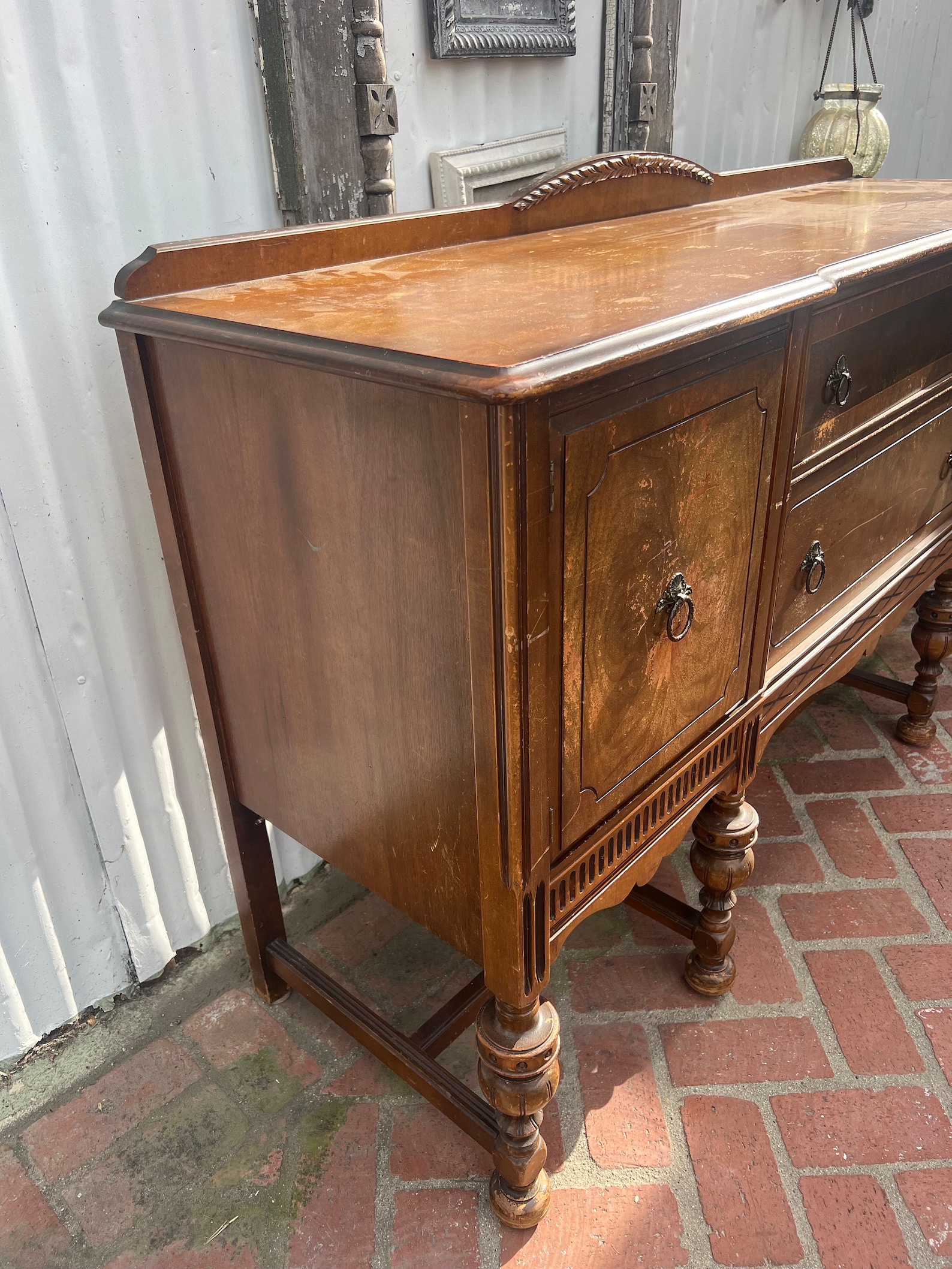 CUSTOMIZE ME Rare 1900s Jacobean Buffet, Cabinet, Side Table, Sideboard ...