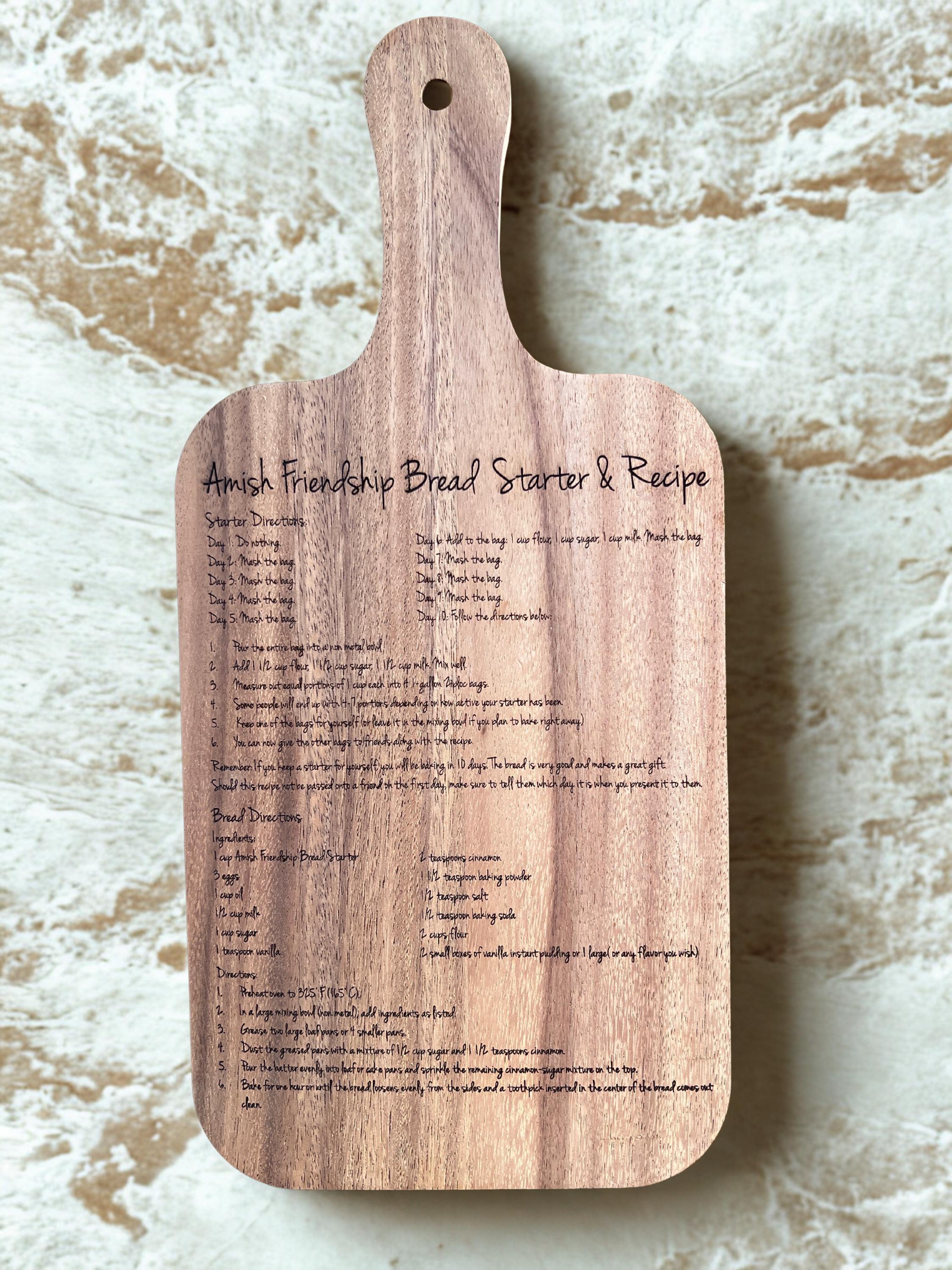 Personalized Recipe Cutting Board, Handwritten Family Recipe Engraved ...