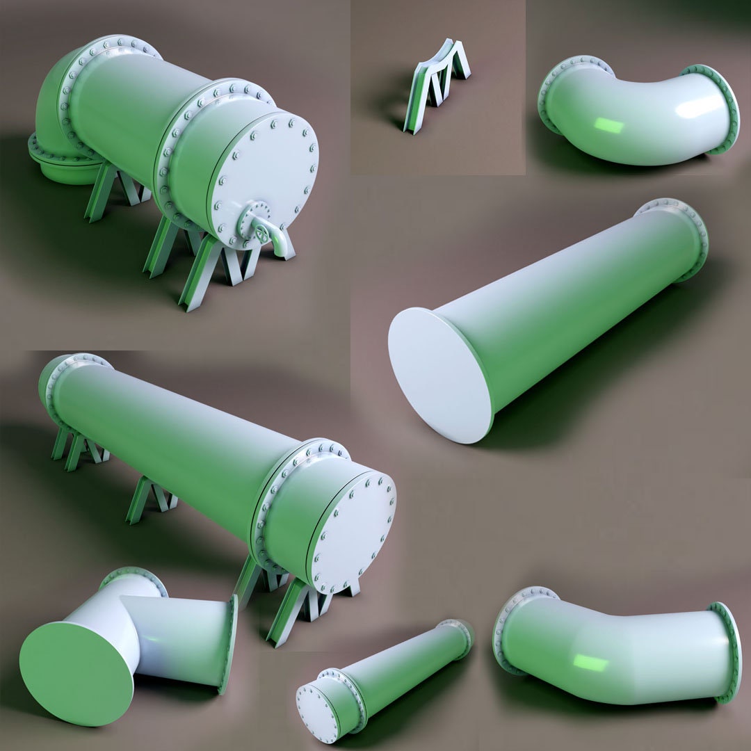 Industrial Pipes Collection: STL Files for 3D Printing - Etsy