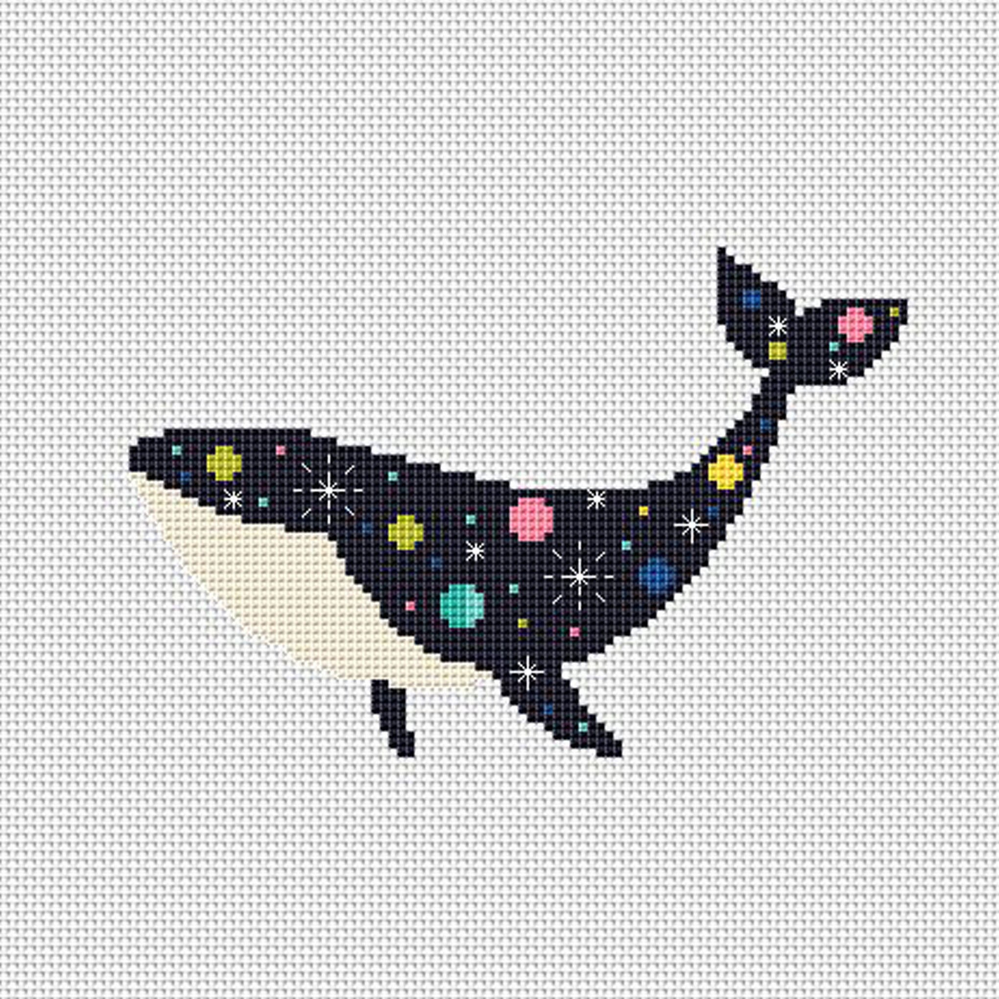 Whale Cross Stitch Pattern PDF Nautical Cross Stitch Design Sea Life ...