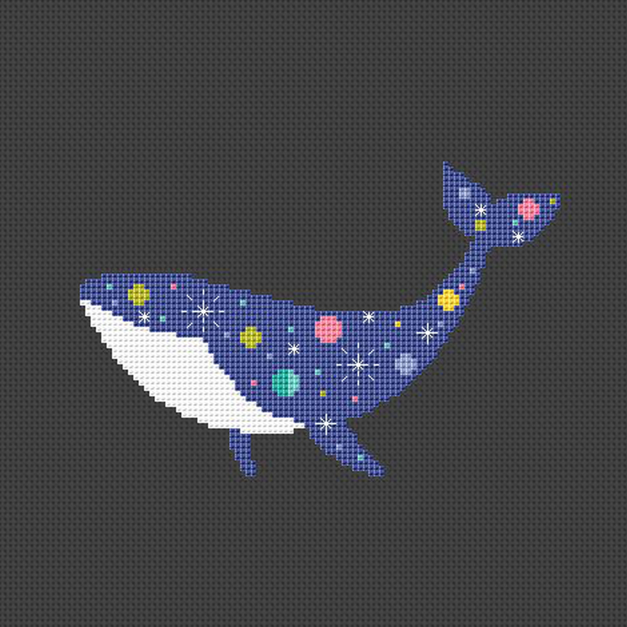 Whale Cross Stitch Pattern PDF Nautical Cross Stitch Design Sea Life ...