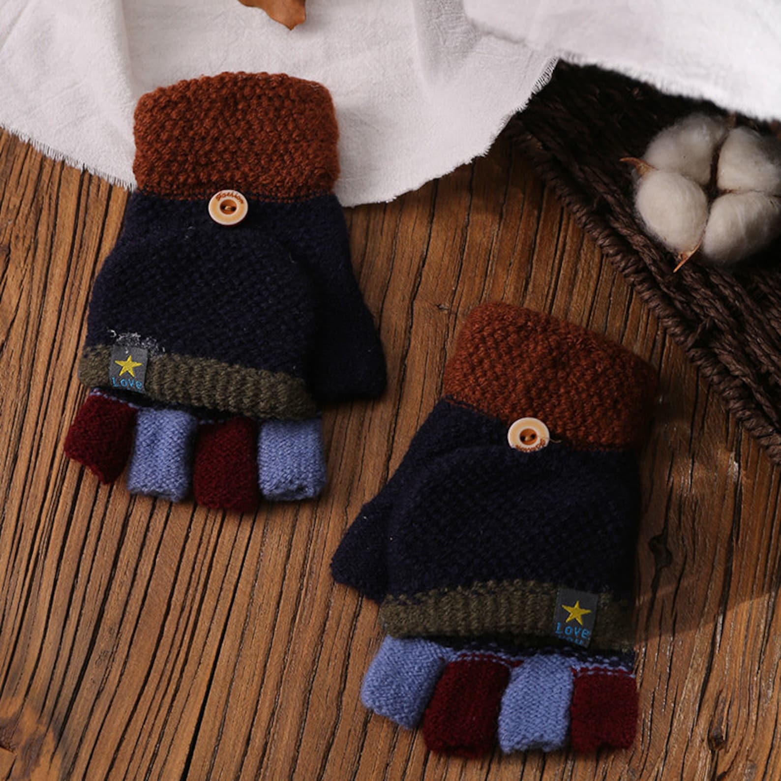 Kids Winter Warm Knitted Gloves Children Mittens Warm Winter - Etsy