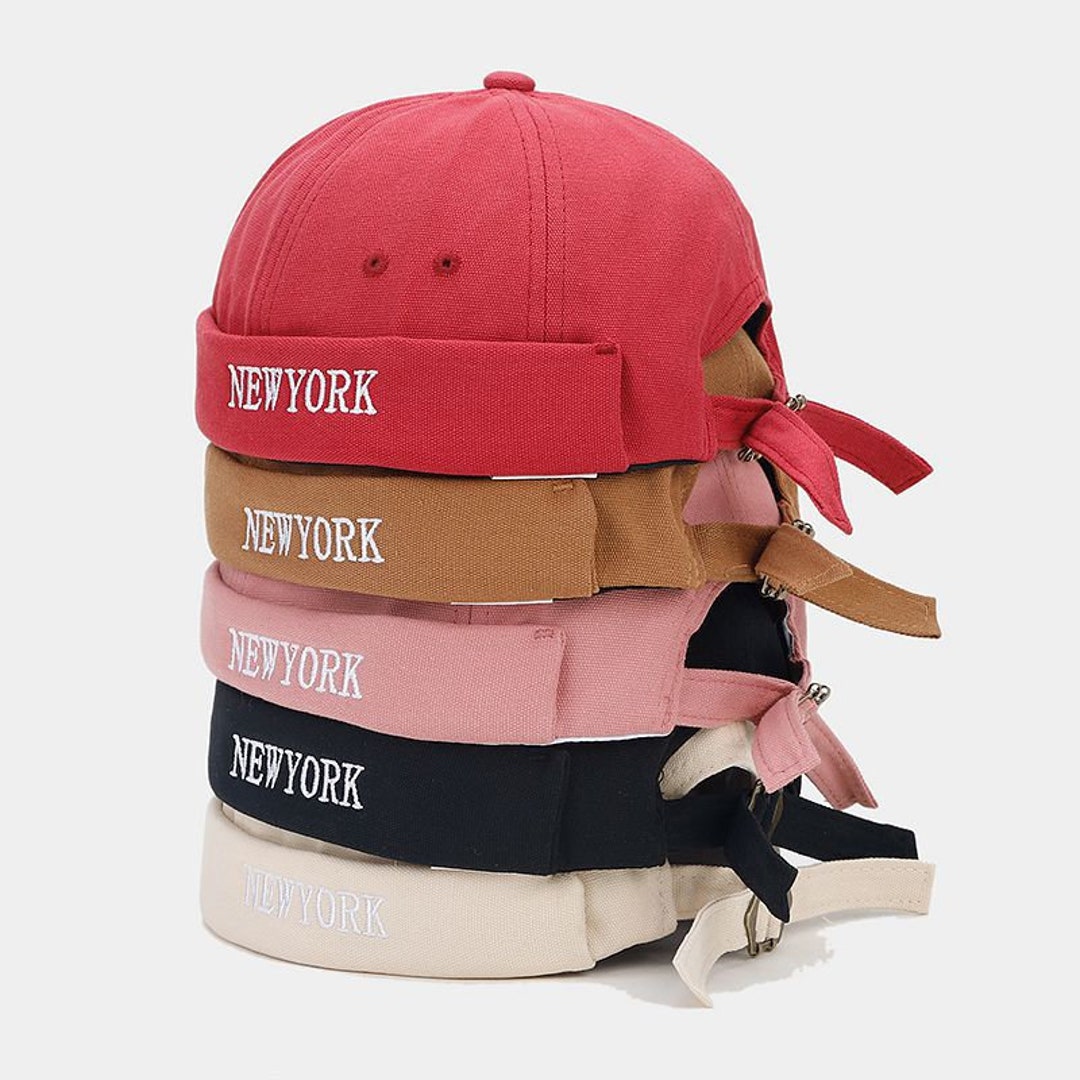 5 Colors Brimless Beanie Cotton Docker Cap,sailor Hat,rolled Cuff Retro ...