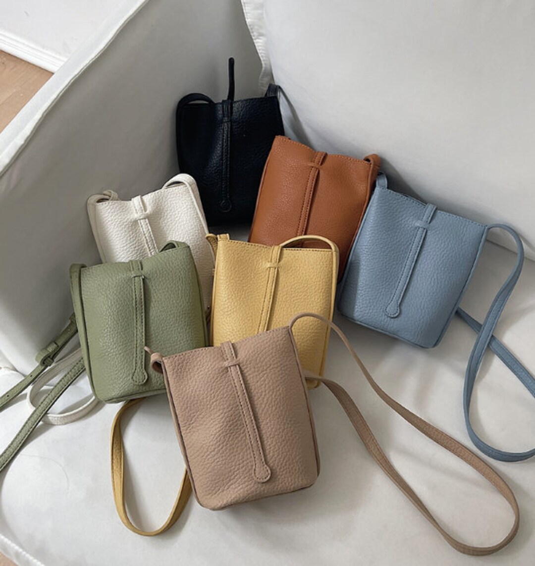 7 Colors Leather Crossbody Phone Bags,vegan Leather Cell Phone Bag ...