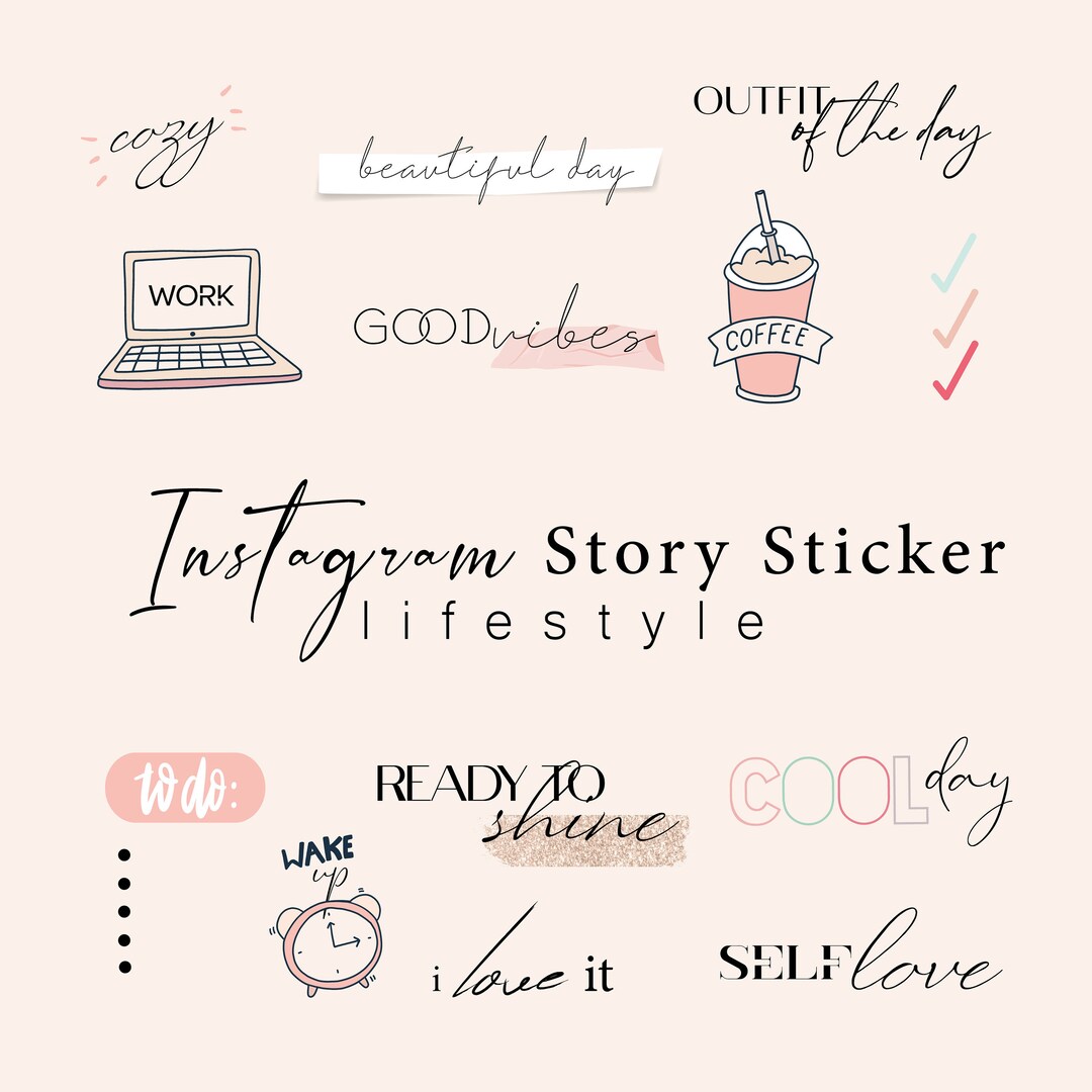 Instagram Story Stickers | Lifestyle - Etsy