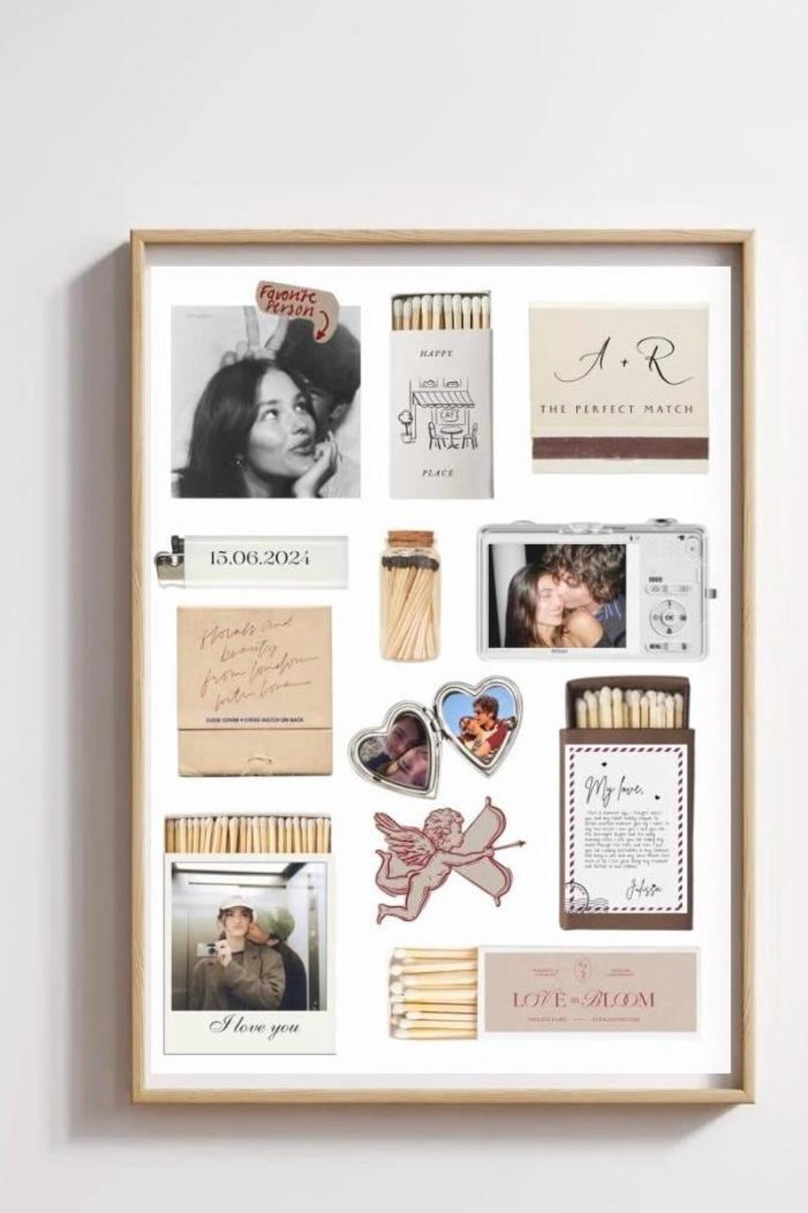 Vintage Aesthetic Matchbox Collage | Printable Canva Wall Art | Digital ...