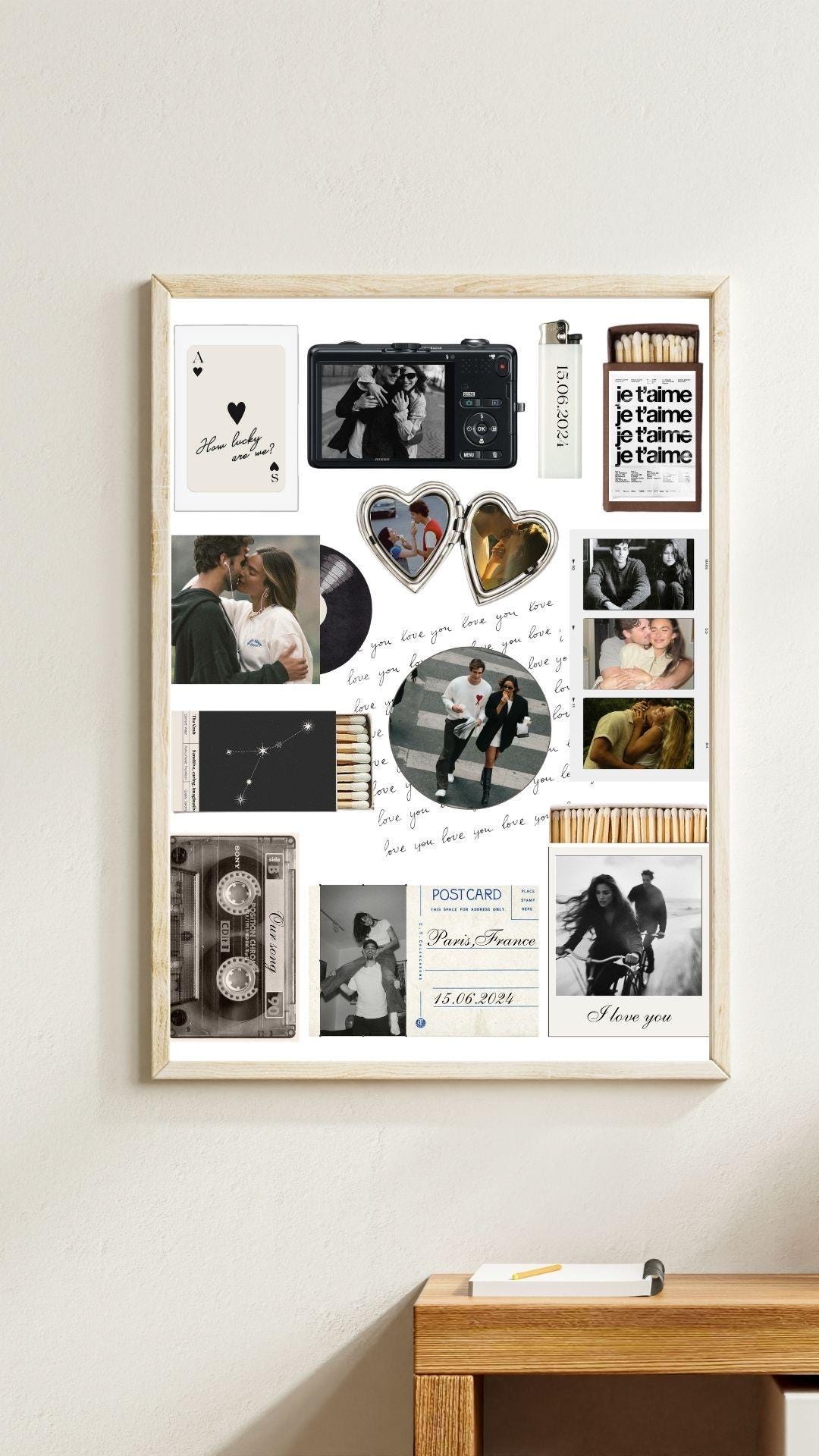 Matchbook Custom Photo Collage Template Retro Wall Art Editable Canva ...
