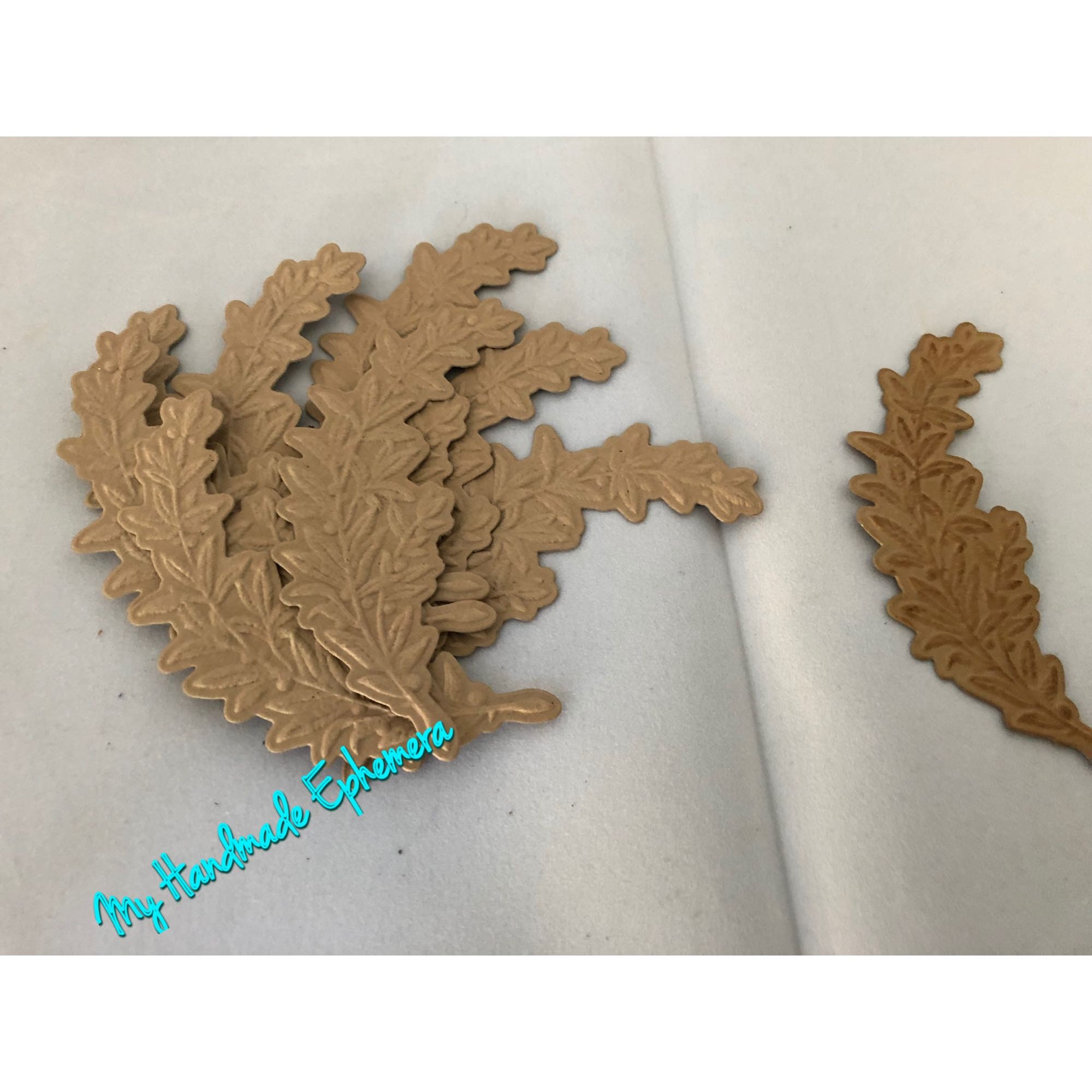 3D Embossed Laurel. Theme: Floral/botanical. Size Overall 4 X 2 Inches ...