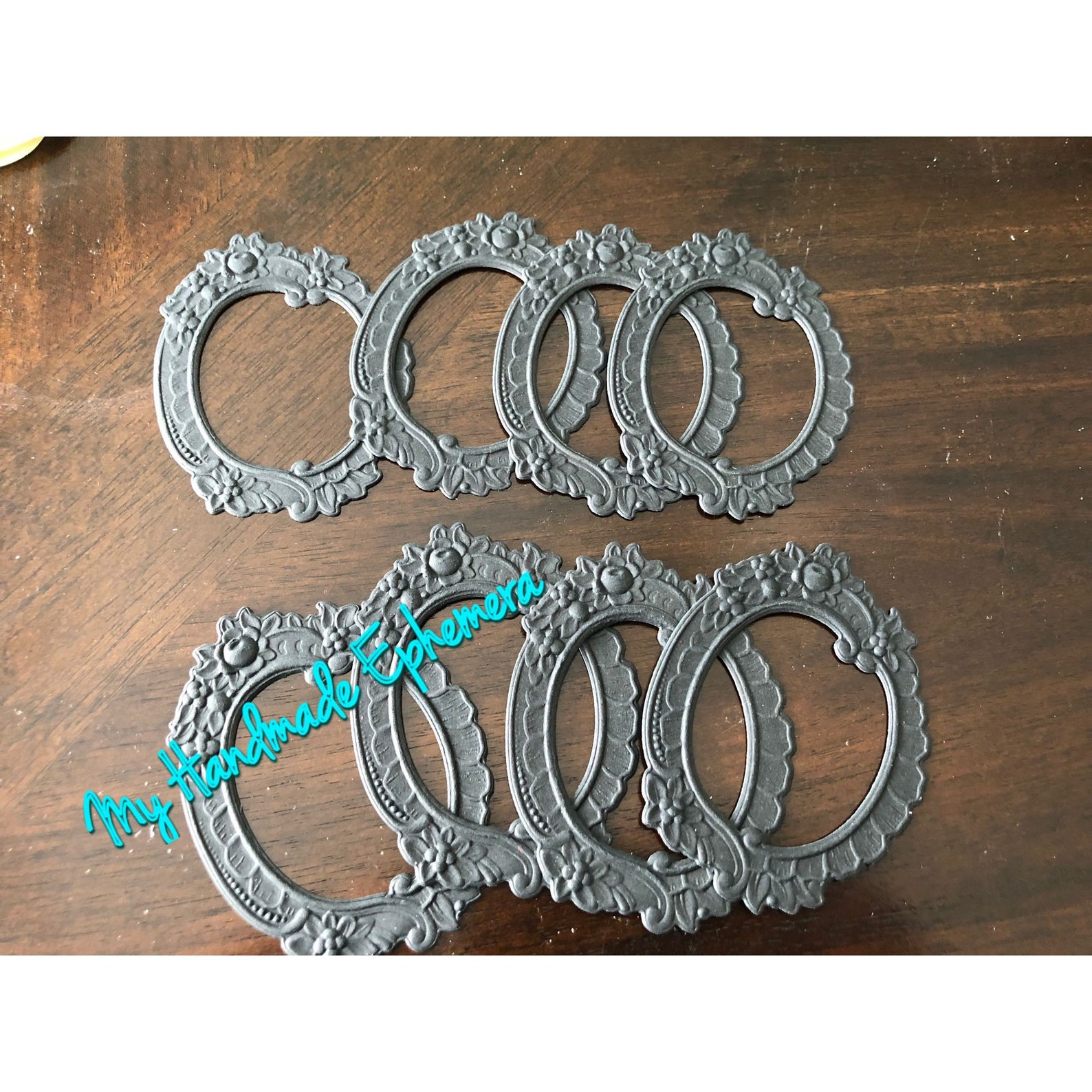 Embossed Floral Frames. Set of 8 Size Approx 3 X 2.5 Inches - Etsy