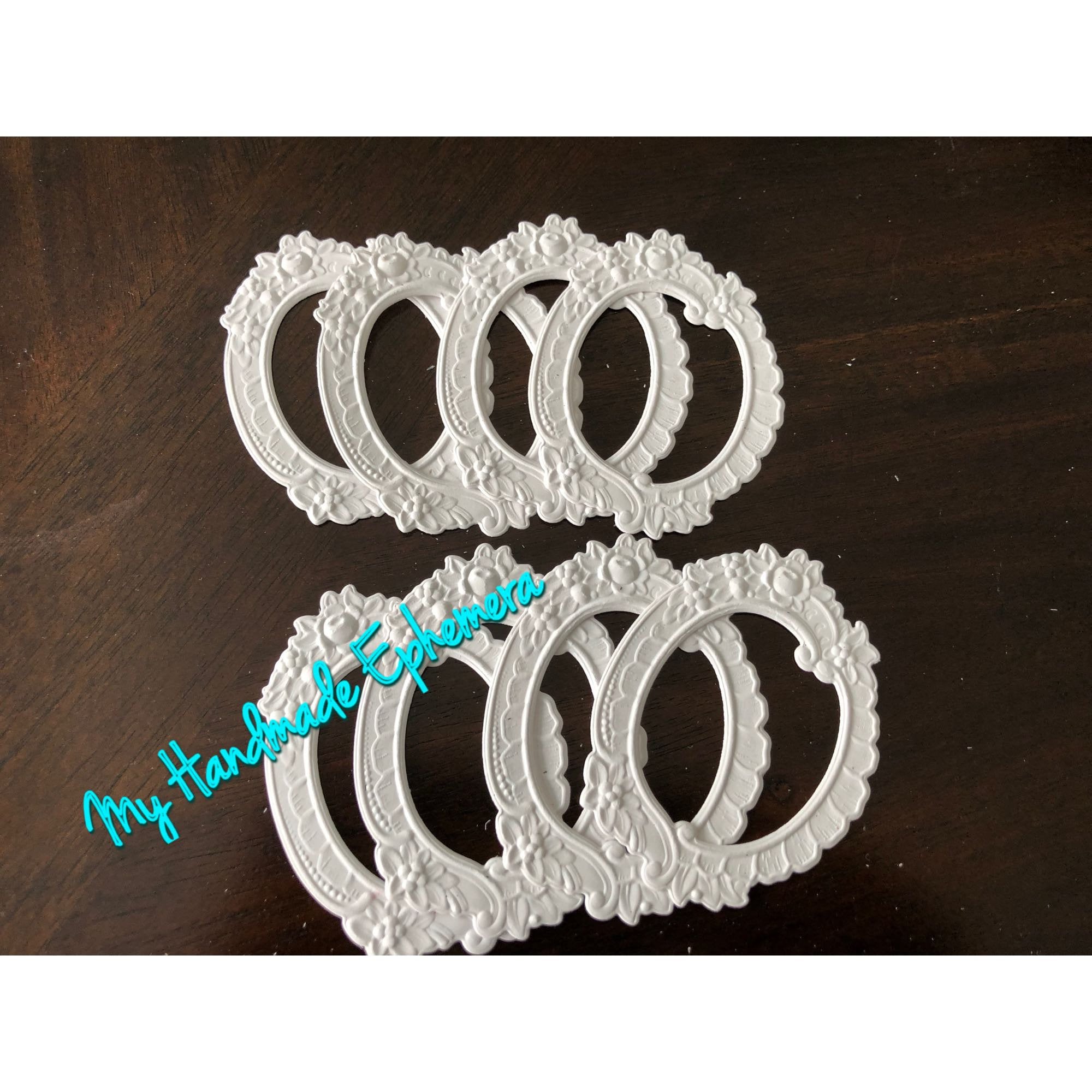 Embossed Floral Frames. Set of 8 Size Approx 3 X 2.5 Inches - Etsy