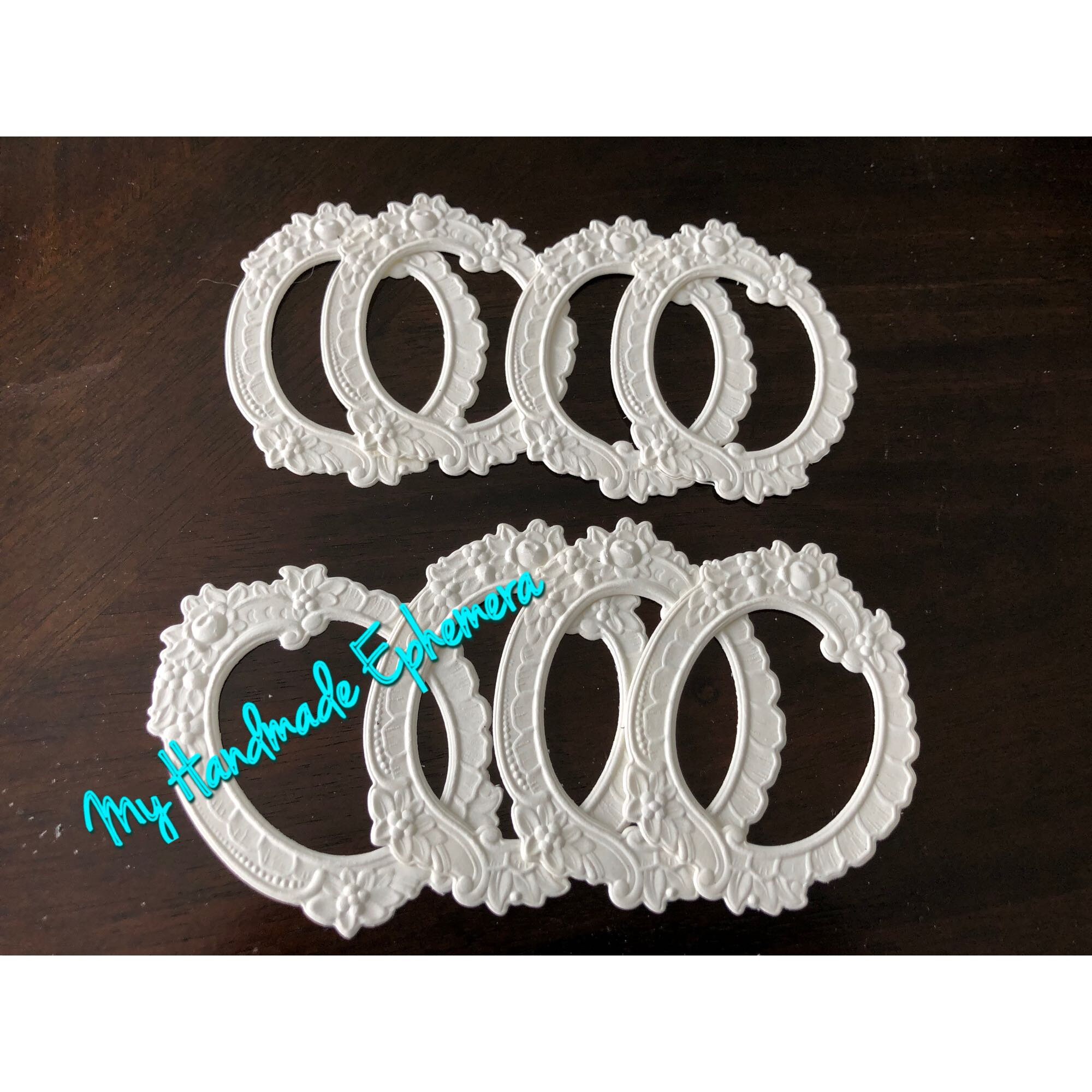 Embossed Floral Frames. Set of 8 Size Approx 3 X 2.5 Inches - Etsy
