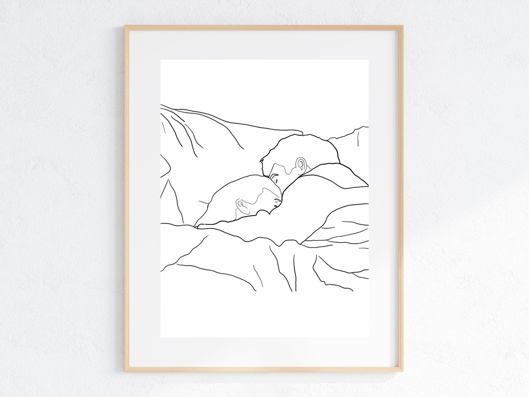 Couples Cuddling Line Drawing, Minimalist Line Art, Couples Line ...