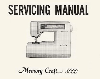 Janome 8000 Memory Craft Sewing Machine Instruction Manual - Etsy