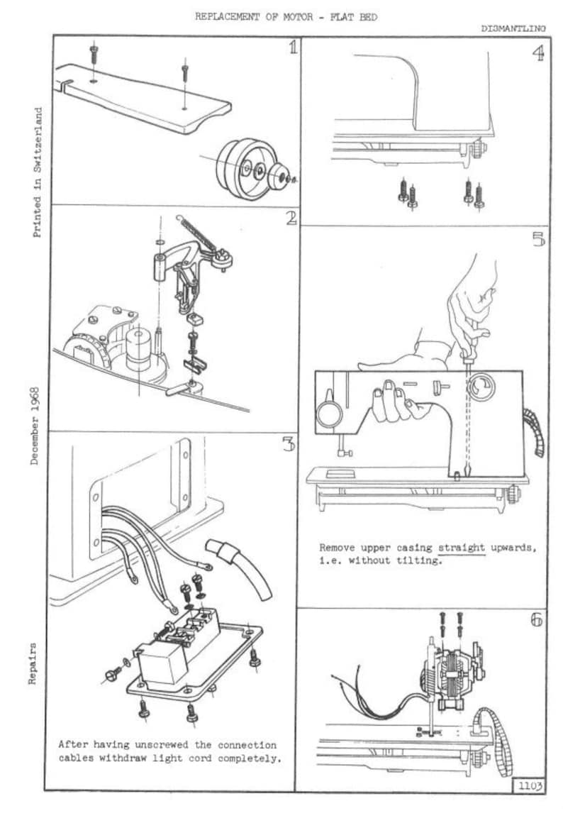 Elna Service Manual for Elna Ec, Zz, Sp, St, Su, Tsp Series Machines ...