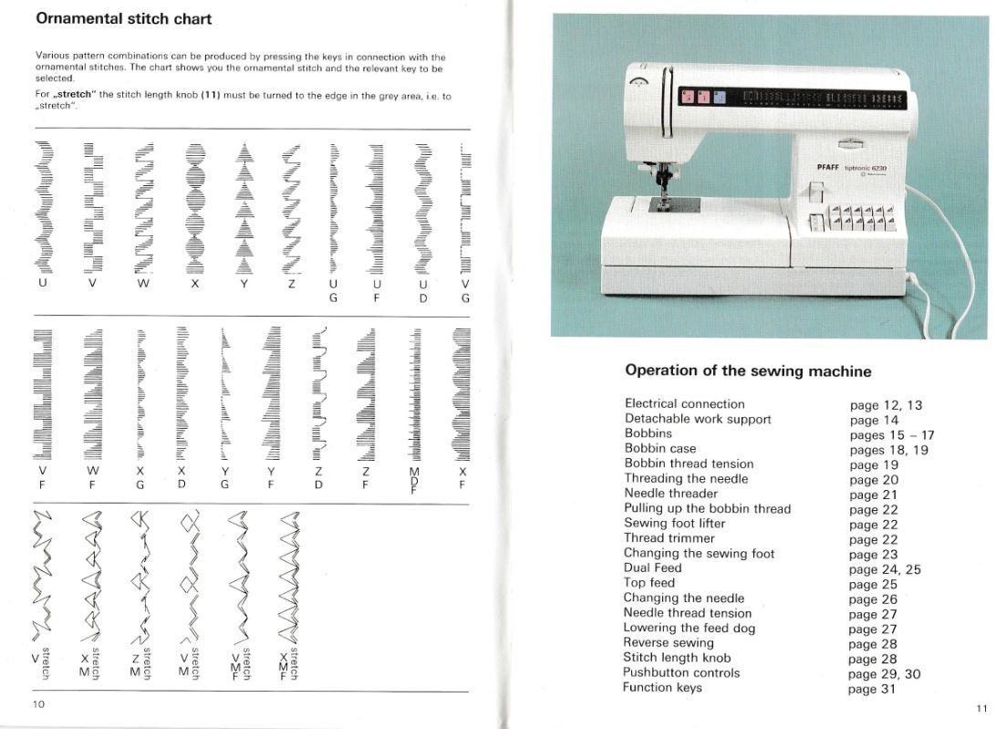 Original Pfaff Tiptronic 230 Series Instruction/user/operation Manual ...