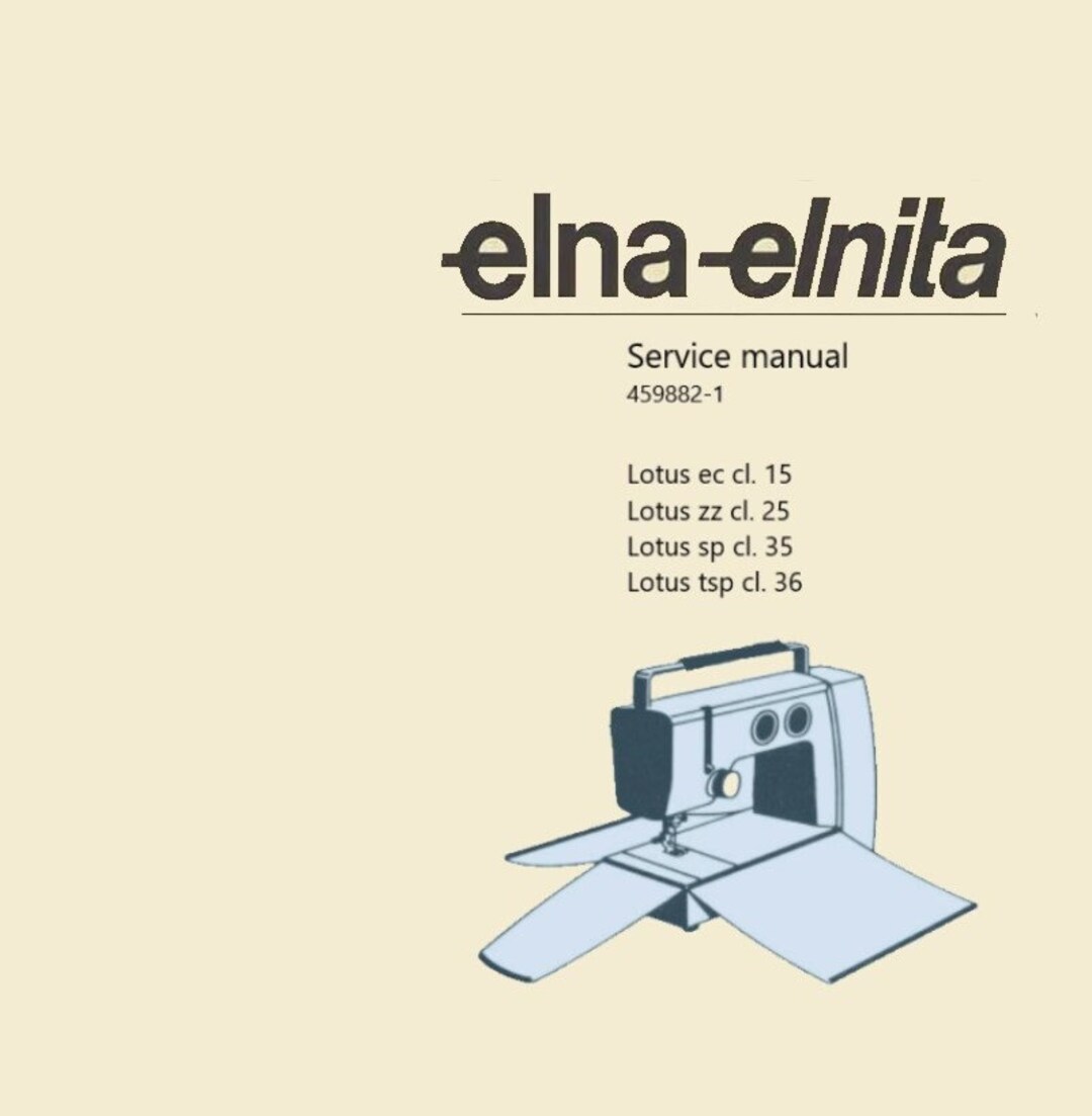 Elna Elnita Service/repair Manual. Instant PDF Download. Original Elna ...