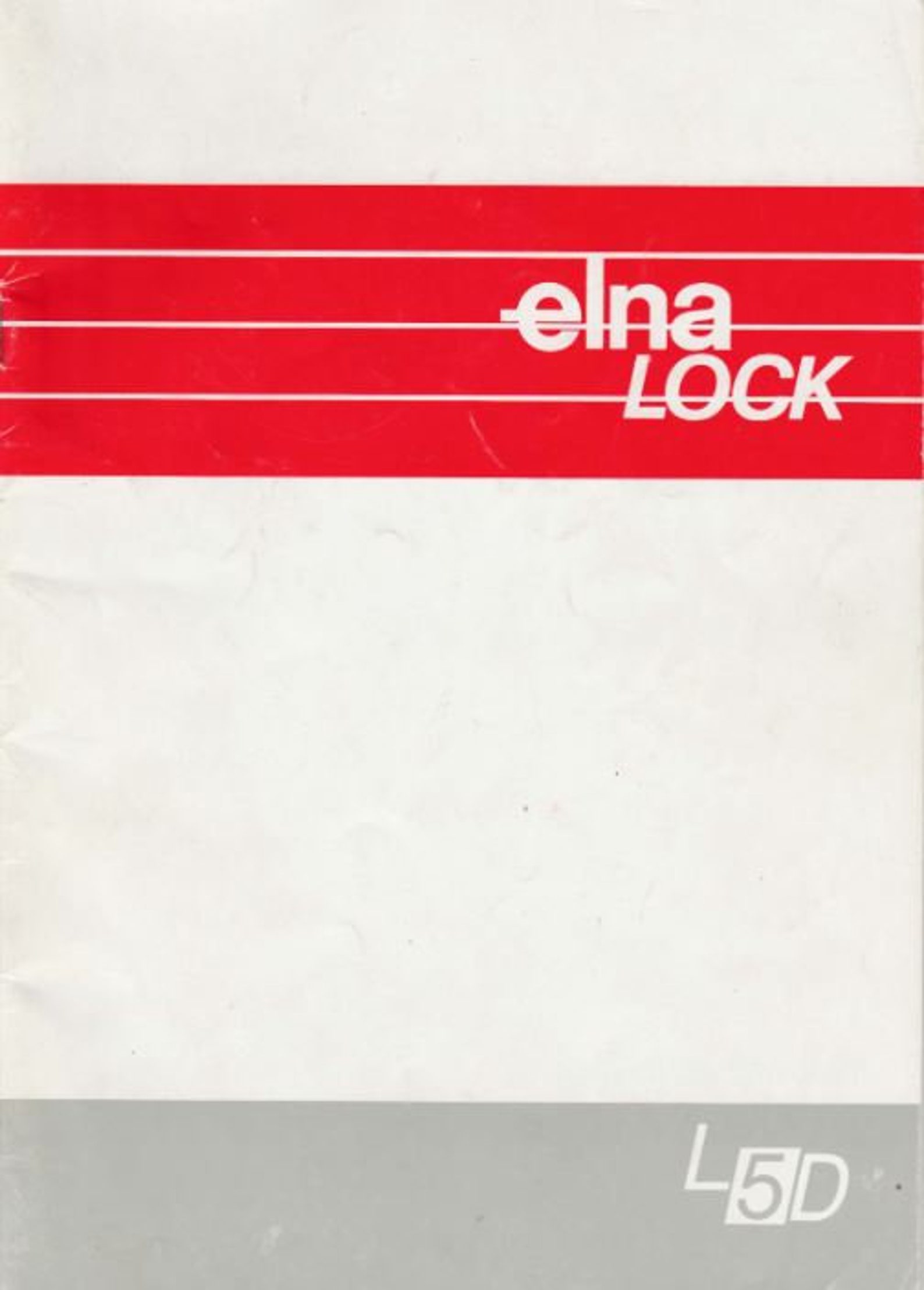 Original Elna Lock Overlocker Sewing Machine Manual for Type L-5D ...