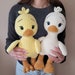 Goose Duck Plush Crochet Toy, Amigurumi White Goose, Soft Bird Stuffed ...