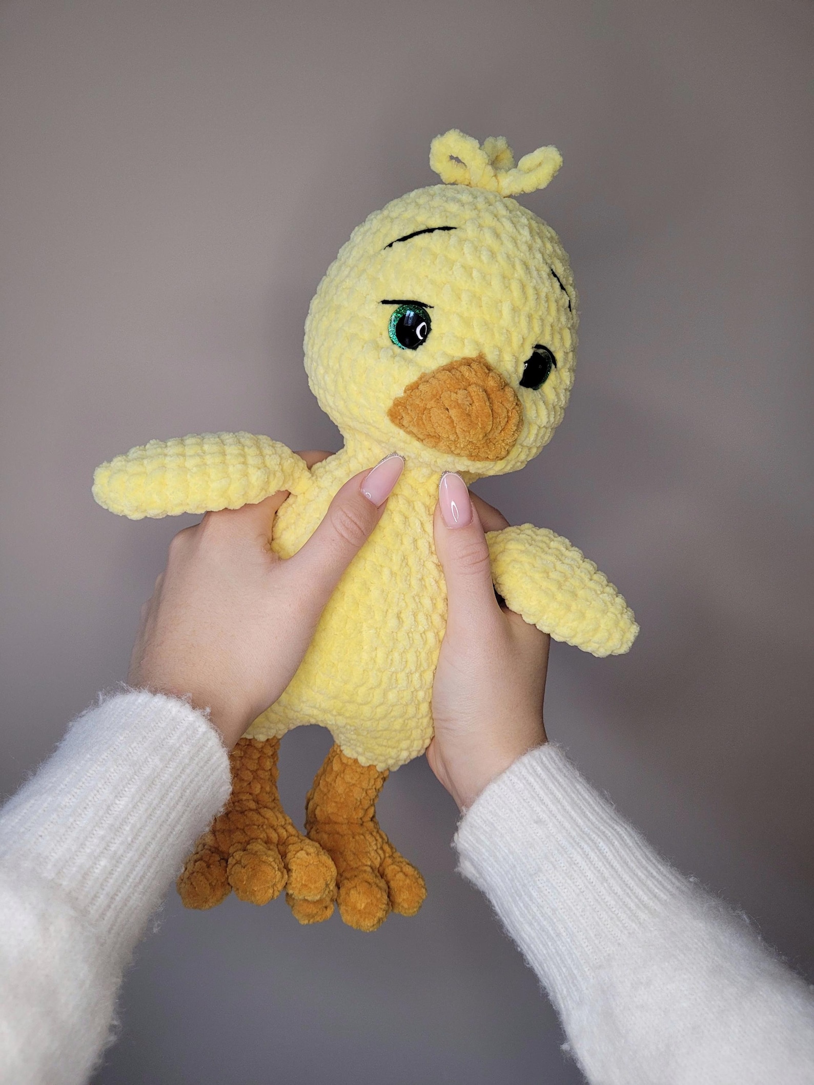 Crochet Chicken Plush Toy - Crochet Duck Plushie - Amigurumi Chick Toy ...