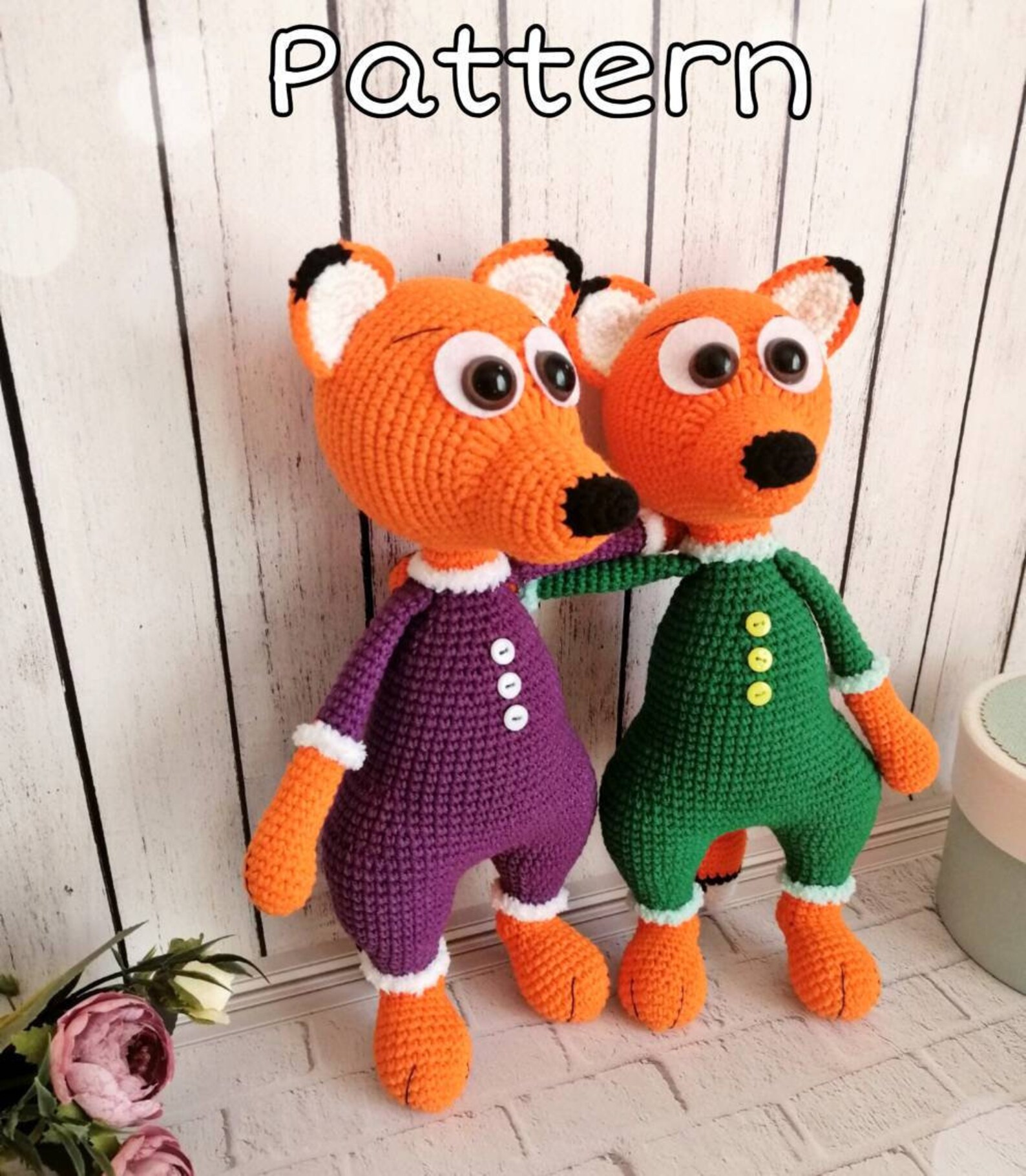 Fox Crochet Pattern Amigurumi Pattern Stuffed Animal Pattern Crochet ...