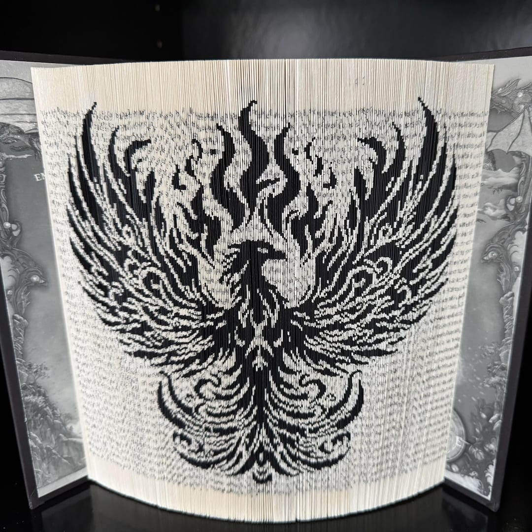 Phoenix Cut and Folded Book Pattern - Table Style Pattern - Etsy
