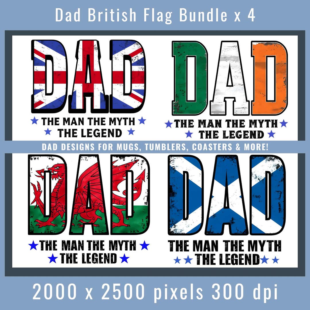 Dad Png | Father's Day Png | UK Dad Design | Ireland Dad PNG | Scottish ...