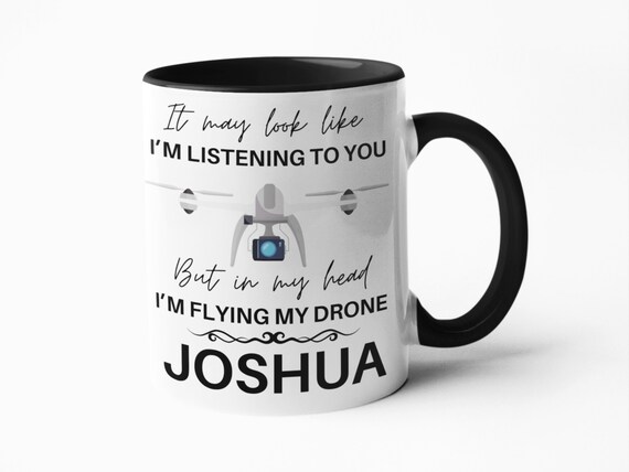 Flying My Drone Personalised Mug Funny Birthday Gift for Drone Lovers Drone Christmas Tech Nerd gifts Memorable Present Xmas Teenager Etsy