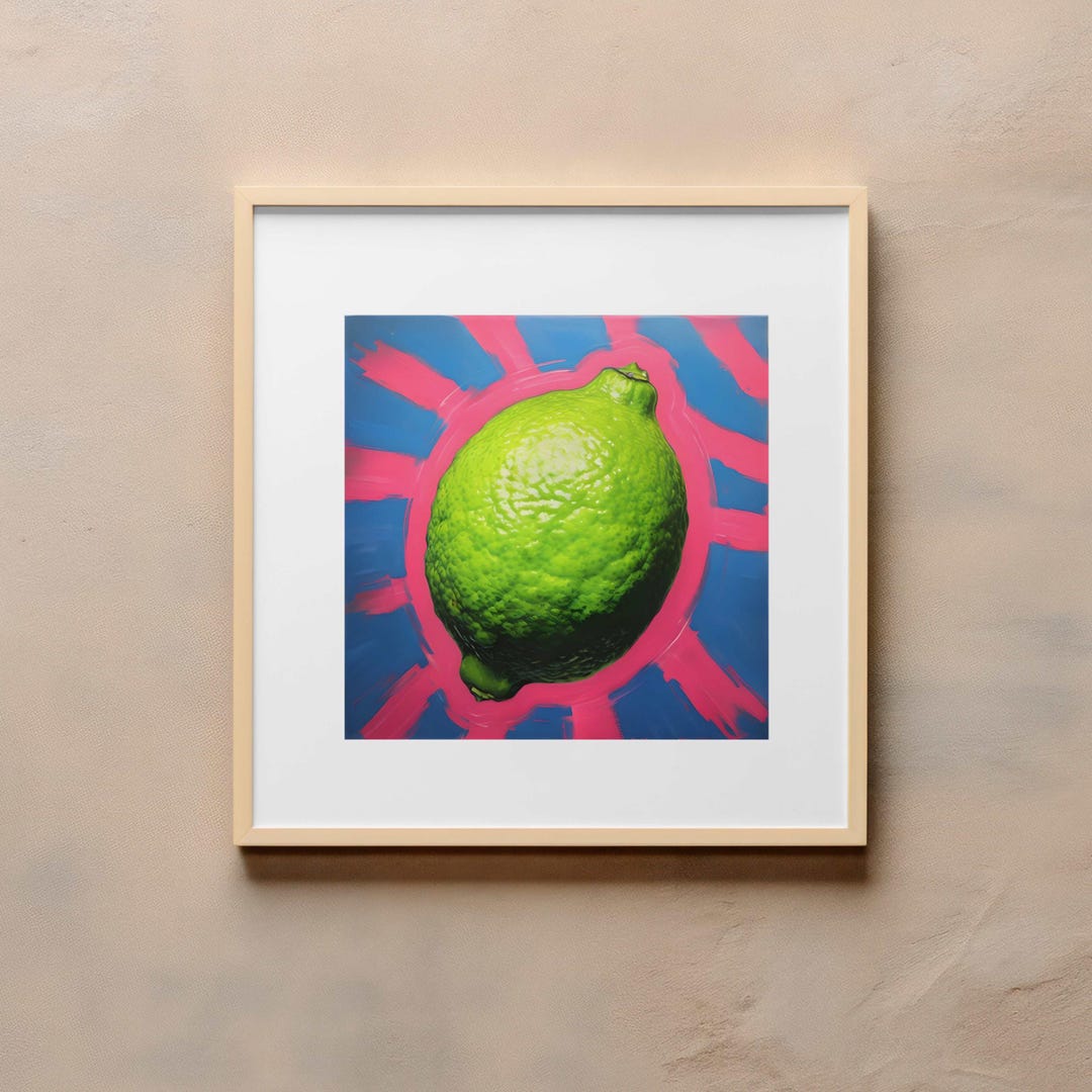 Neon Lime Wall Art Digital Download - Bright Colorful Art - Bold Modern ...