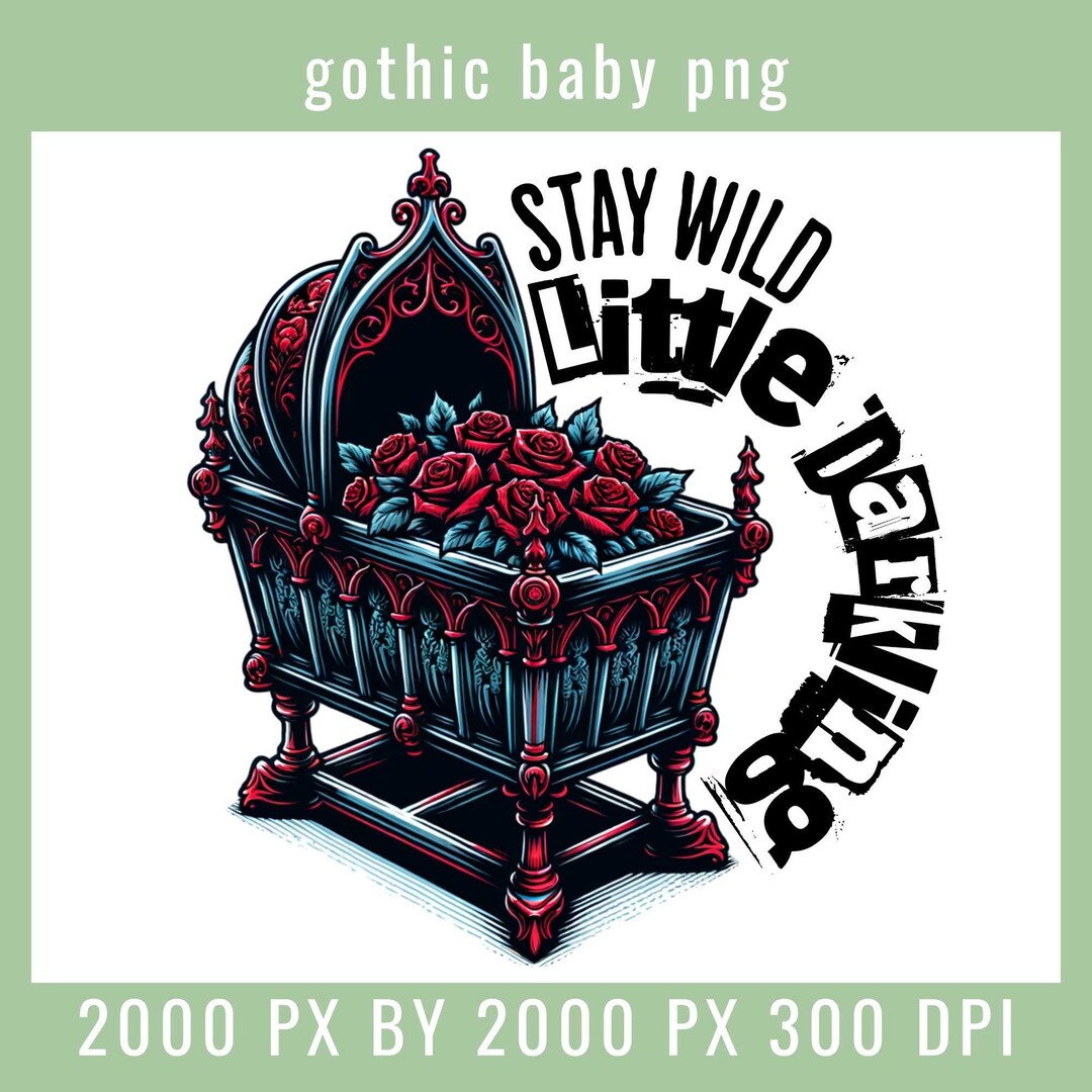 Gothic Baby Vest Sublimation Design | Digital Download PNG Baby T-shirt ...
