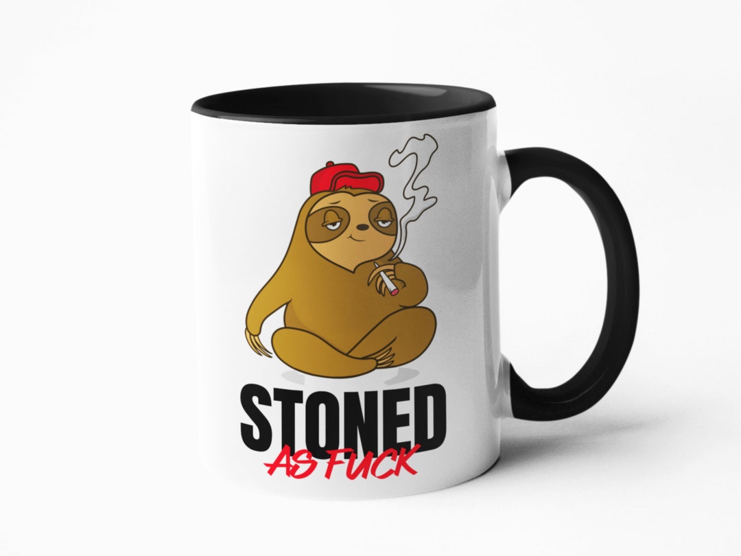Stoned Sloth Mug, Adult Birthday Gift for Him, Cannabis Mug, Boyfriend ...