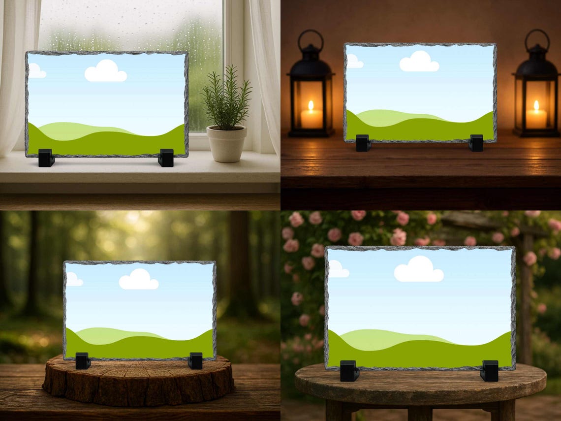 Memorial Photo Slate Canva Template: Remembrance Gift (digital Download ...