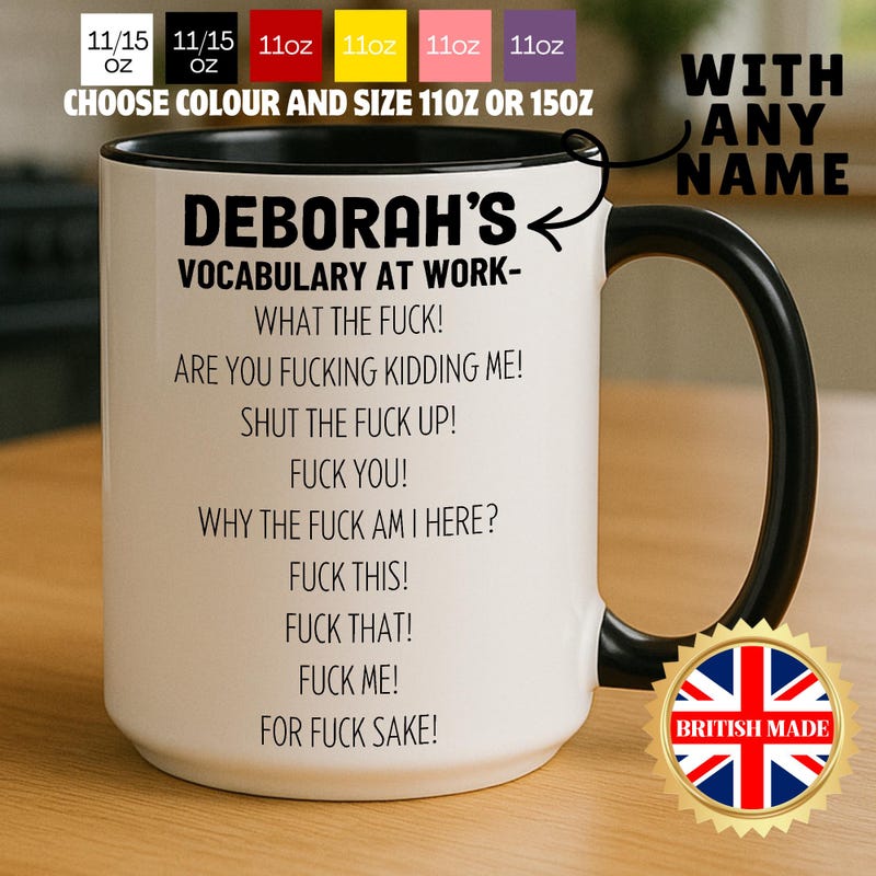 Rude Work Colleague Mugs - Etsy UK