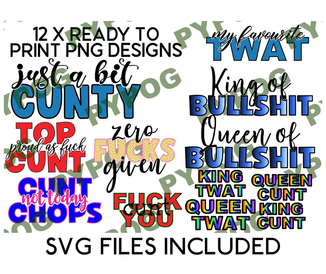 Swear Png Designs Sublimation Designs Ready to Print Png - Etsy UK
